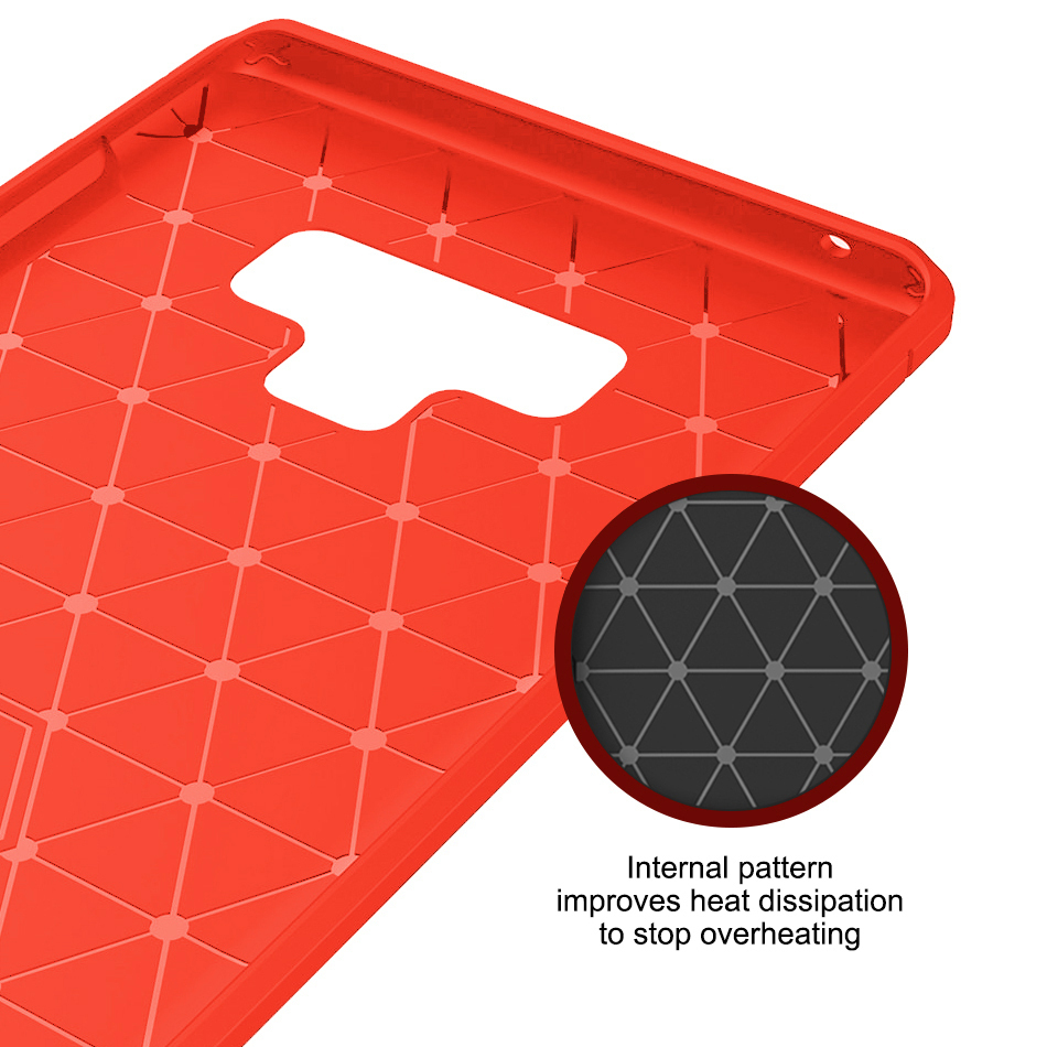 Flexi Slim Carbon Fibre Case for Samsung Galaxy Note 9 (Red)